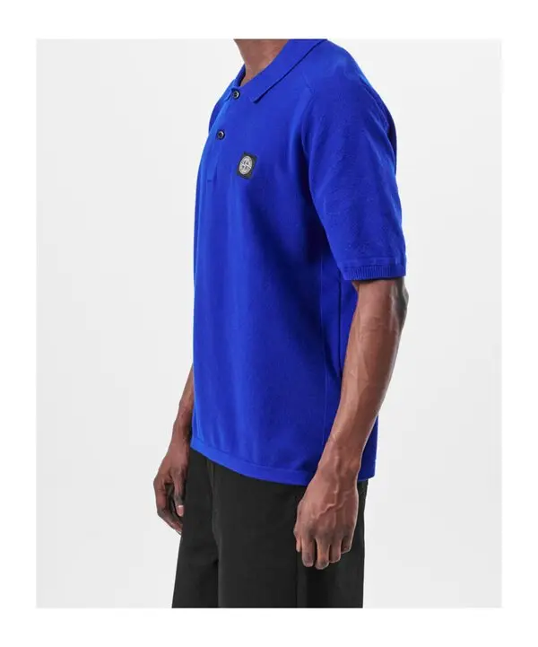 Stone Island Logo Short-sleeved Polo Shirt