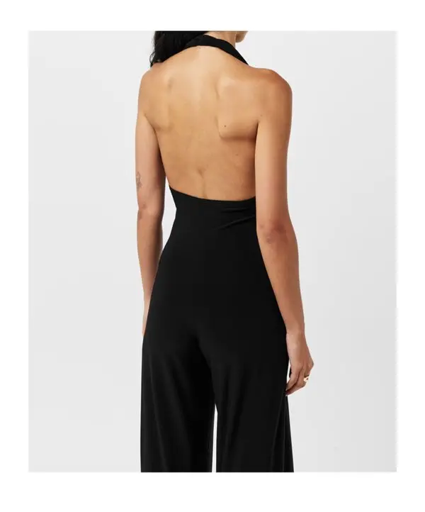 Norma Kamali Halter Neck Wide Leg Jumpsuit