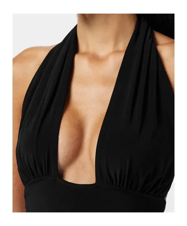 Norma Kamali Halter Neck Wide Leg Jumpsuit