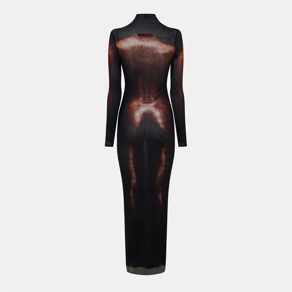 JEAN PAUL GAULTIER Long Sleeve Bodycon Dress