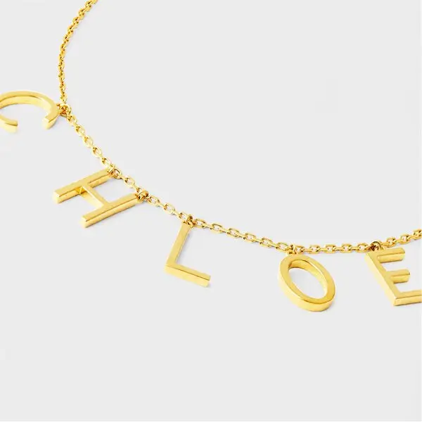 Chloé Logo Chain Necklace - Yellow