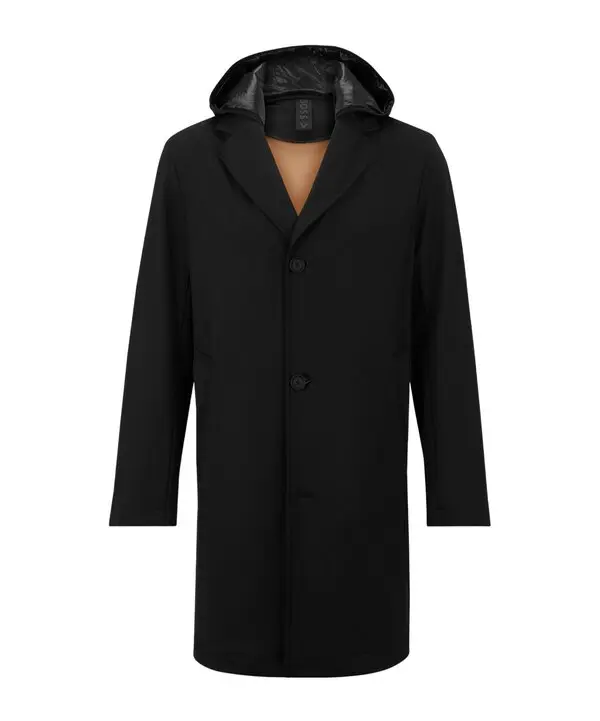 Hugo Boss Long Notch-lapel Coat