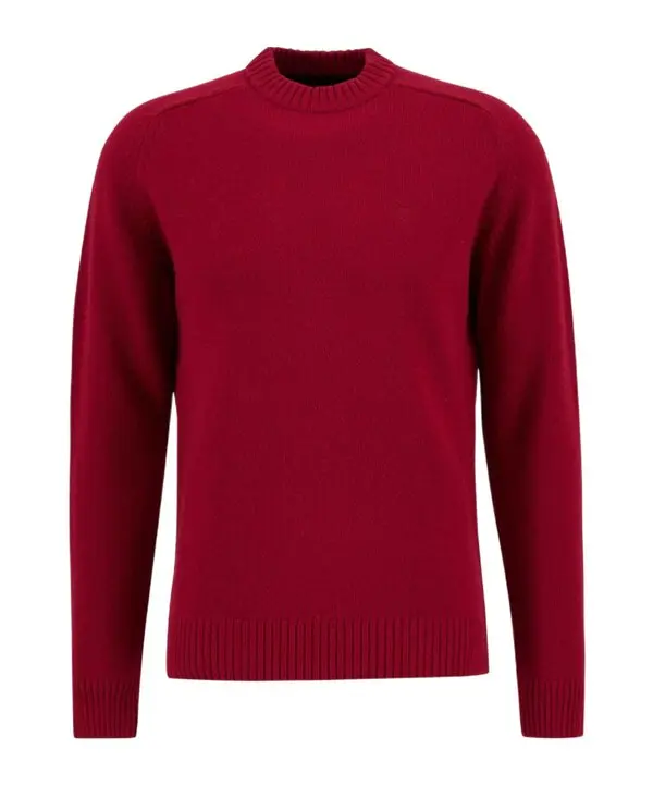Barbour Crew Neck Sweater With Tonal Badge