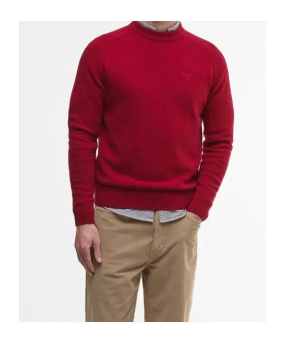 Barbour Crew Neck Sweater With Tonal Badge