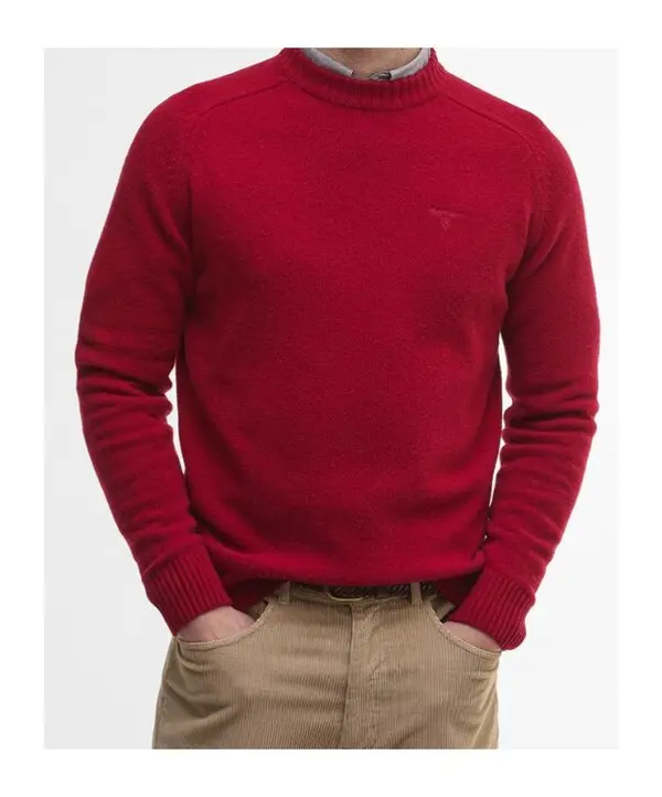 Barbour Crew Neck Sweater With Tonal Badge