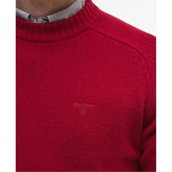 Barbour Crew Neck Sweater With Tonal Badge