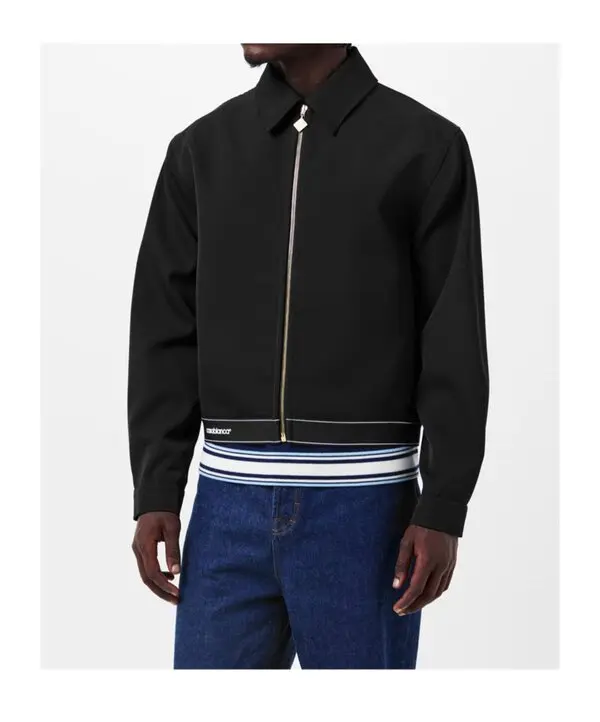 Casablanca Logo Zip-up Jacket - Black