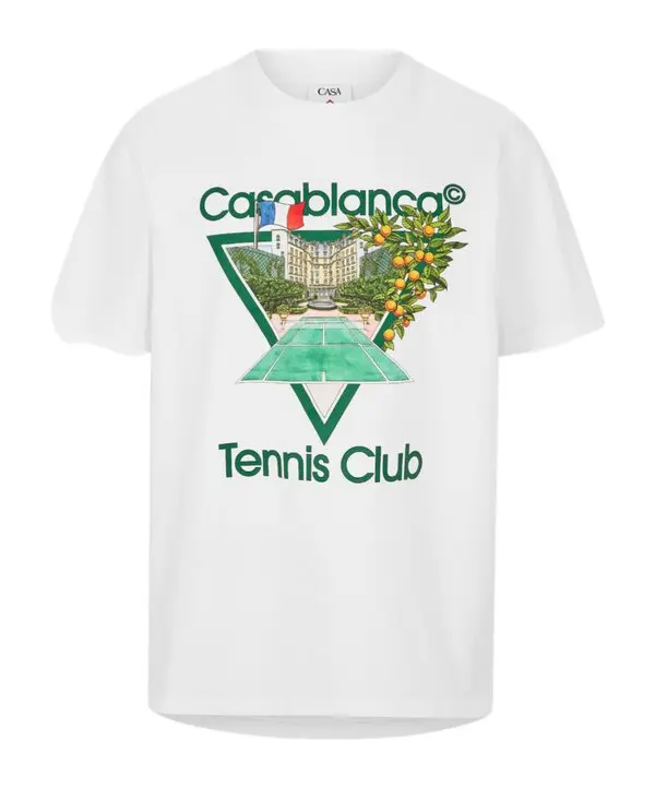 Casablanca Logo Crew Neck T-shirt - White
