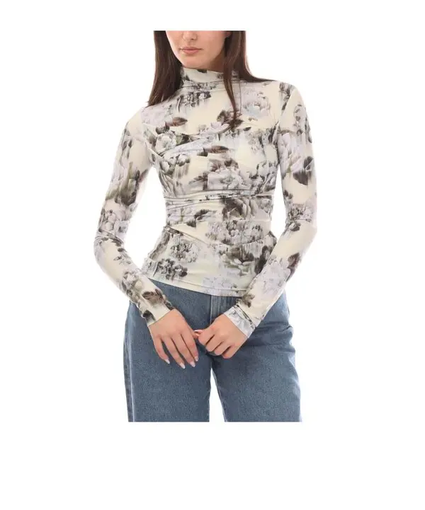 Off-White Skin Twist Long Sleeve Top