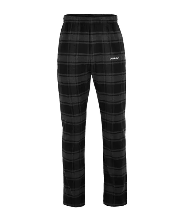 Off-White Checked Casual Trousers