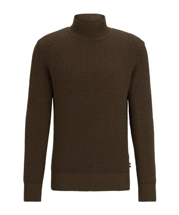Hugo Boss Mock Neck Long-sleeve Knit Sweater