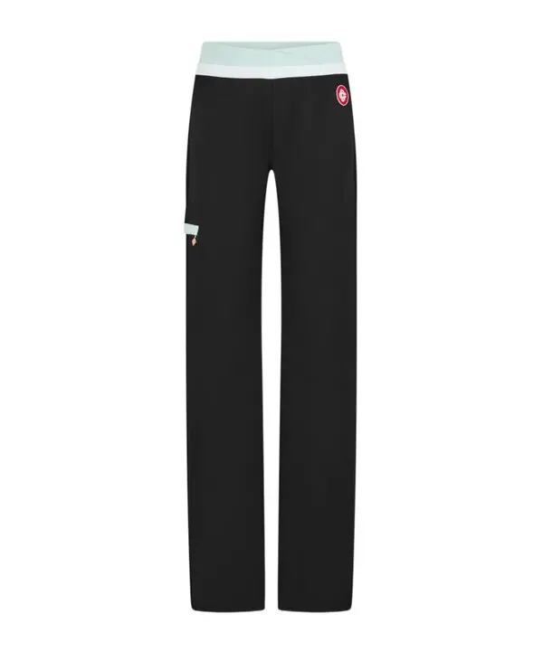 Casablanca Logo Patch High Waist Trousers - Black