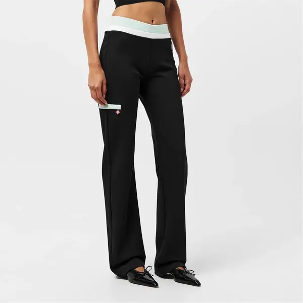 Casablanca Logo Patch High Waist Trousers