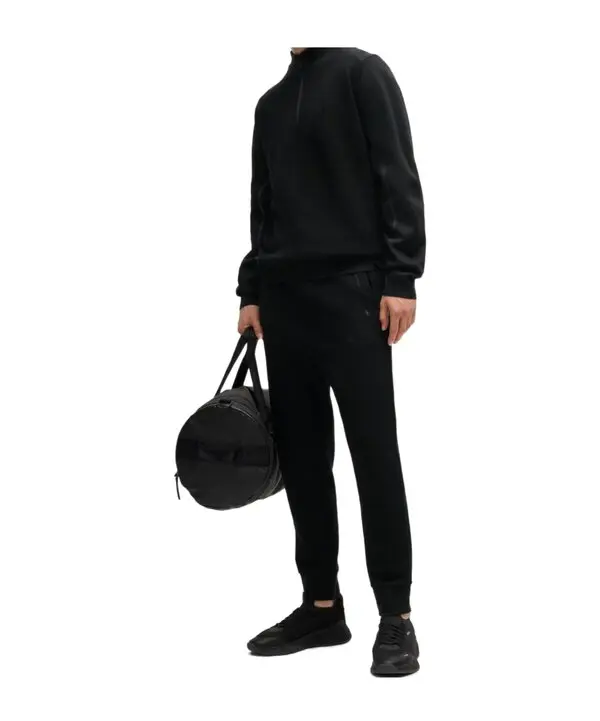 Hugo Boss Half-zip Stand Collar Long-sleeve Knit Top