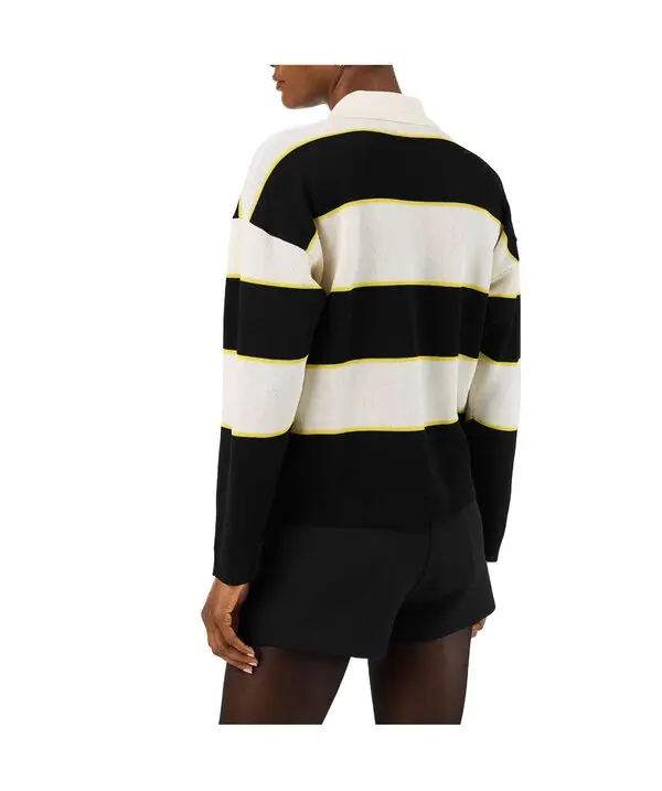 Alexander McQueen Collared Striped Knit Polo Shirt
