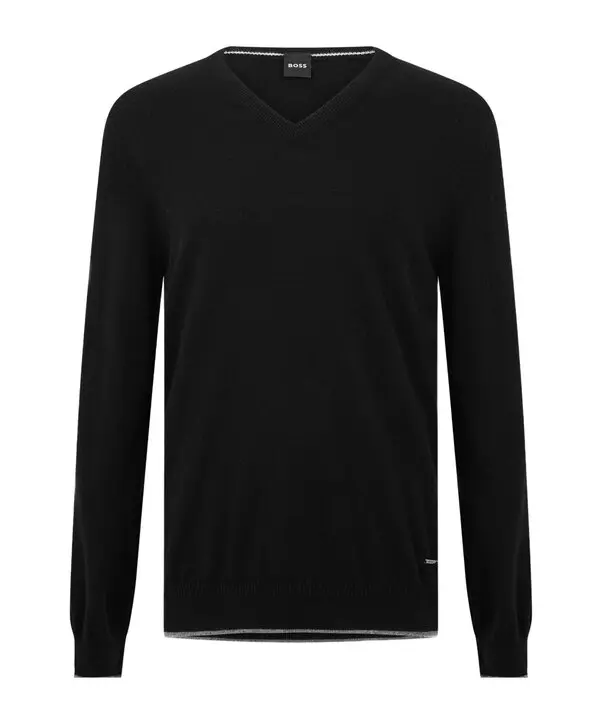 Hugo Boss V-neck Long-sleeve Knit Sweater