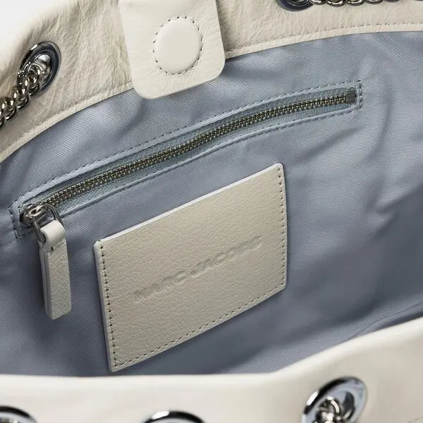 Marc Jacobs Chain Strap Leather Tote Bag - White