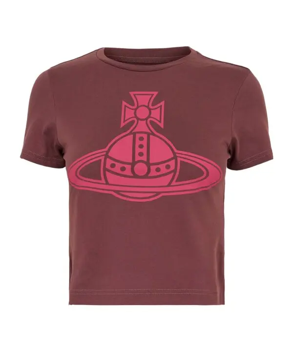 VIVIENNE WESTWOOD Logo T-shirt - Burgundy