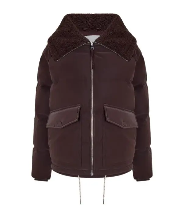 Varley Roseville Jacket With Faux Lambskin Collar