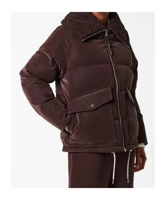 Varley Roseville Jacket With Faux Lambskin Collar