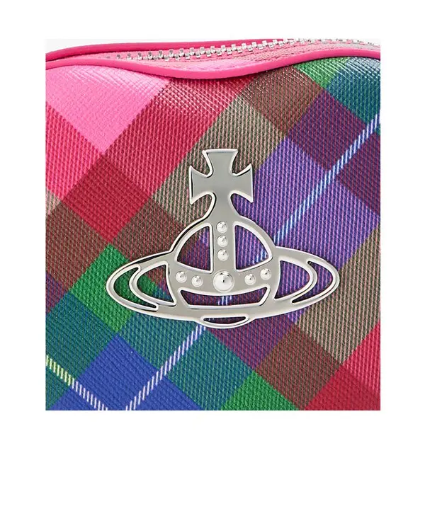 VIVIENNE WESTWOOD Candy Plaid Heart Shoulder Bag - Red