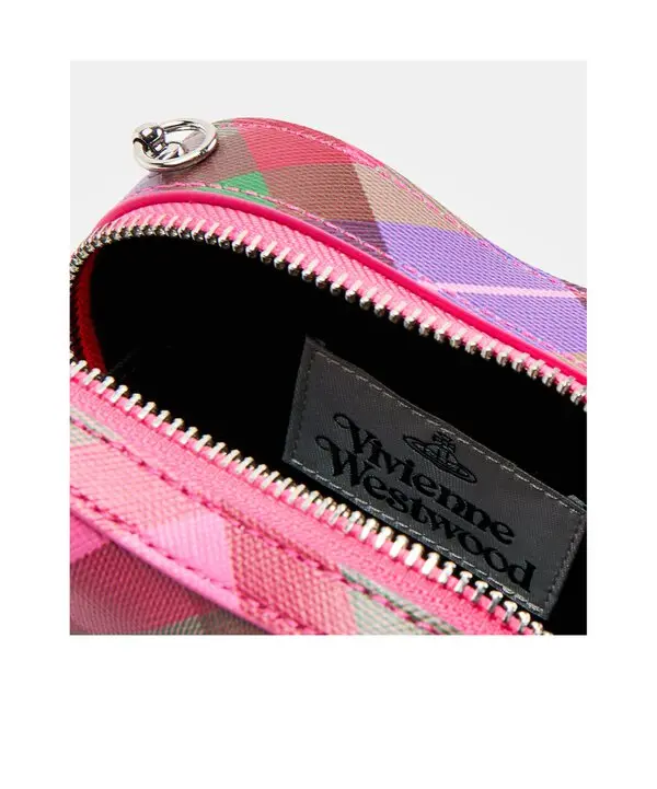 VIVIENNE WESTWOOD Candy Plaid Heart Shoulder Bag - Red