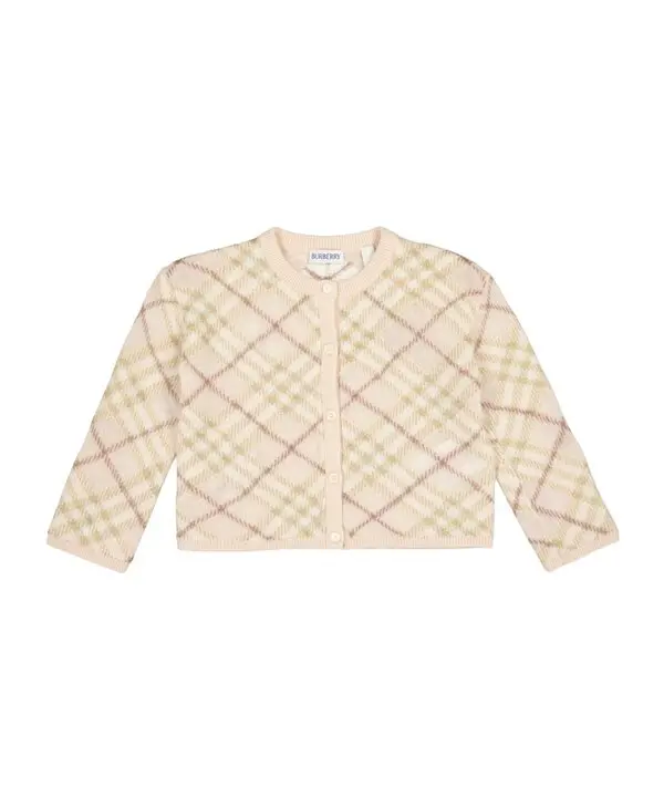 Burberry Knit Sweater With Check Pattern