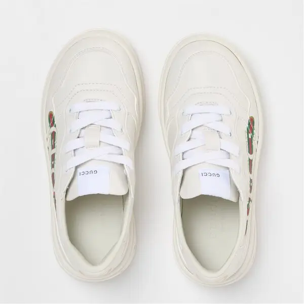 Gucci Lace-up Round Toe Sneakers With Logo Detail