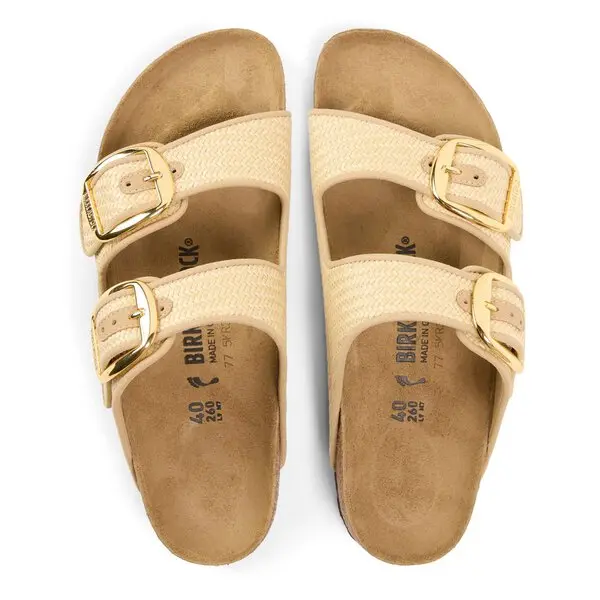 BIRKENSTOCK Arizona Buckle Flat Sandals - Nude