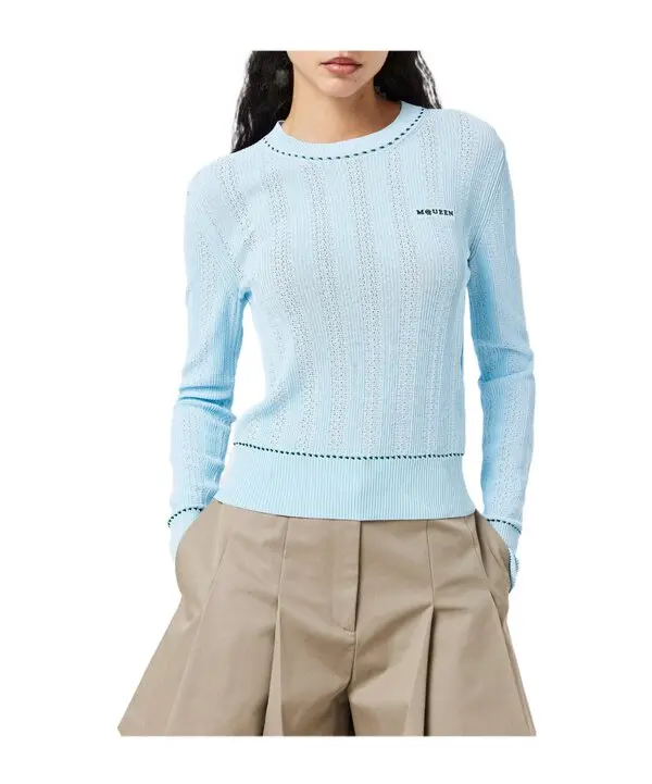 Alexander McQueen Crew Neck Knit Sweater