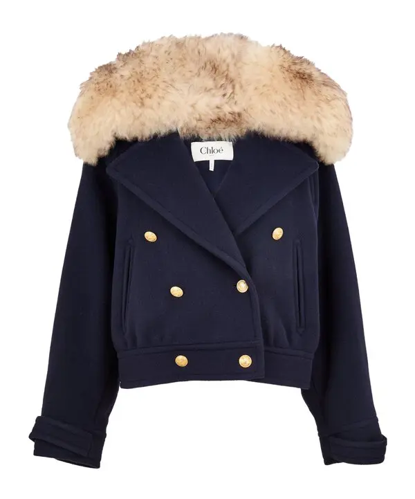 Chloé Cropped Wool Coat