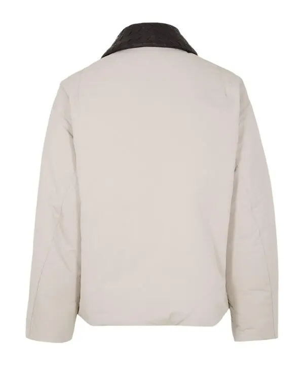 Bottega Veneta Padded Jacket With Woven Leather Collar