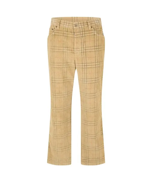 Burberry Plaid Straight-leg Trousers