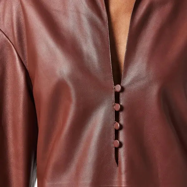Fendi Leather Shirt Dress