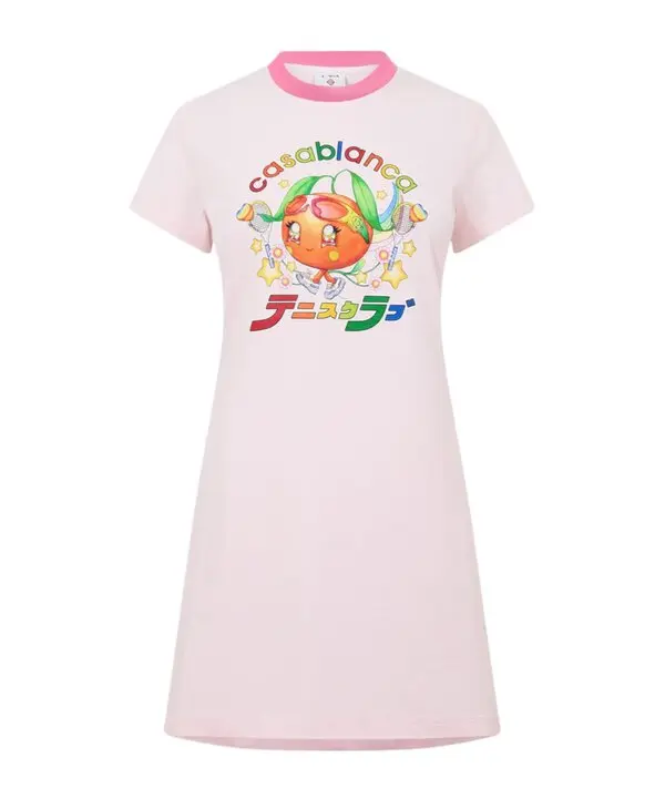 Casablanca Embroidered Logo Dress