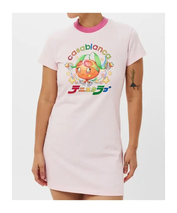 Casablanca Embroidered Logo Dress
