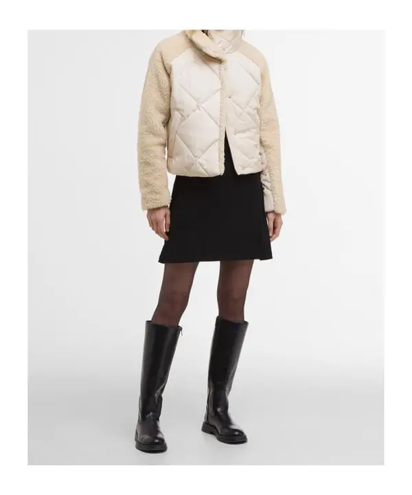 Barbour Quilted Jacket With Funnel Neck