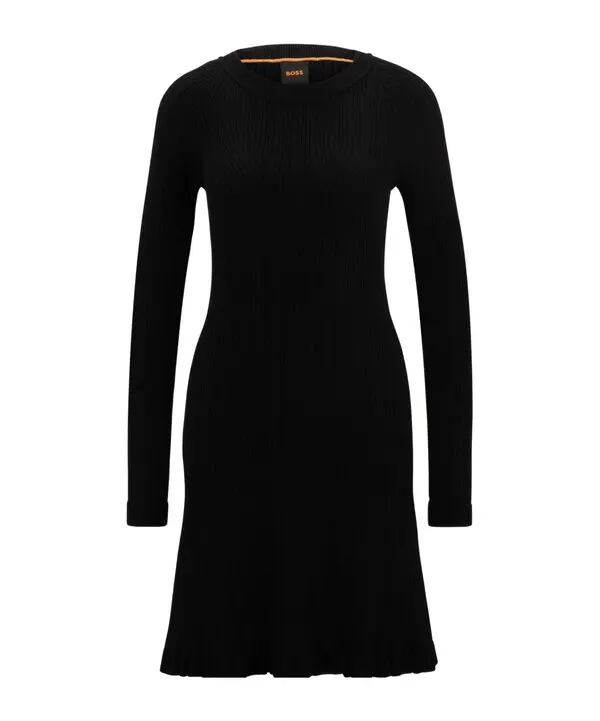 Hugo Boss Slim-fit Knit Mini Dress - Black