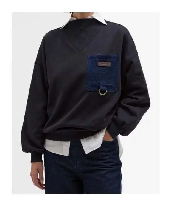Barbour Long-sleeved Crew Neck Sweatshirt With Pocket Detail