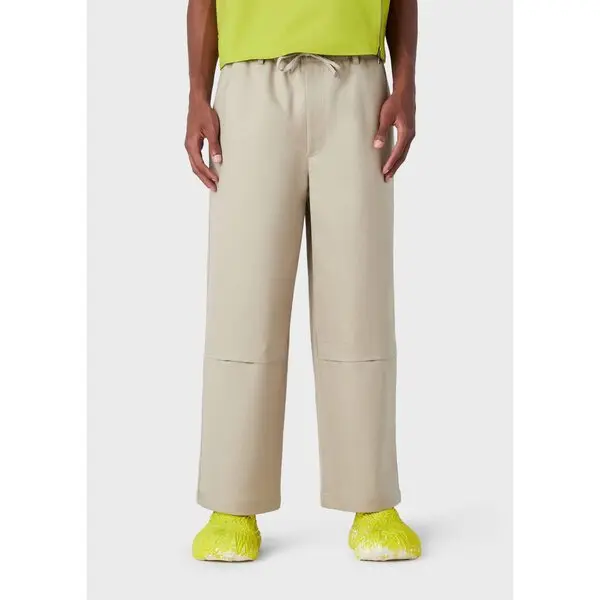 Emporio Armani Cropped Wide-leg Trousers With Drawstring Waist