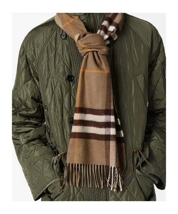 Burberry Plaid Pattern Scarf - Brown