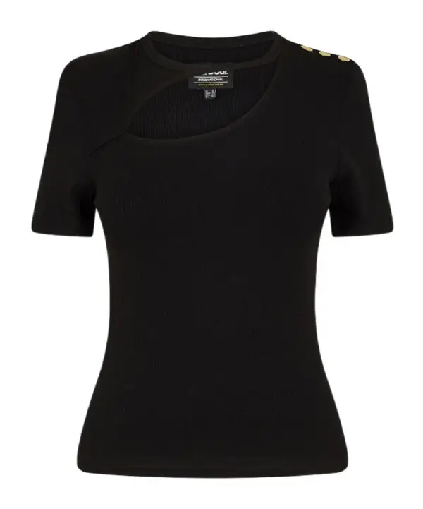 Barbour Short Sleeve Cutout Neck T-shirt