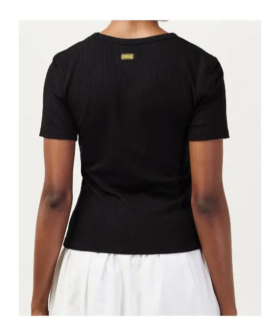 Barbour Short Sleeve Cutout Neck T-shirt