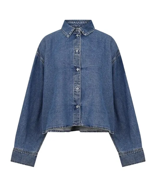 7 For All Mankind Nina Long-sleeve Denim Shirt