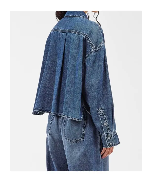 7 For All Mankind Nina Long-sleeve Denim Shirt