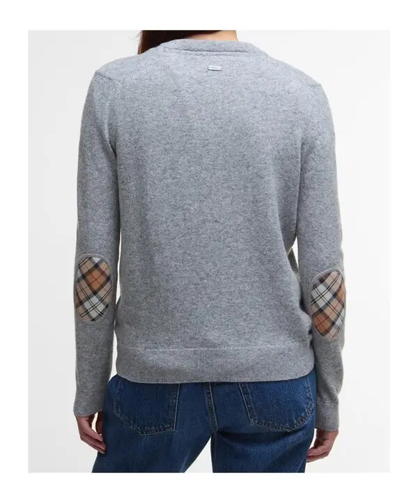 Barbour Pendle Cardigan - Gr Marl/tartan