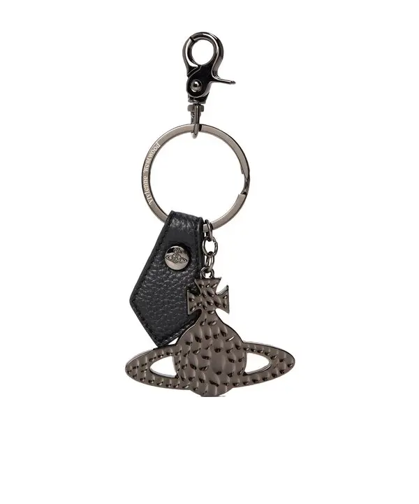 VIVIENNE WESTWOOD Hammered Spherical Keychain - Black
