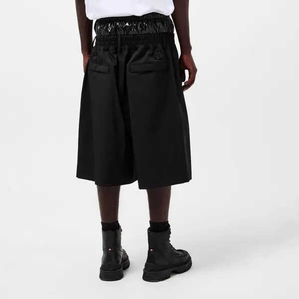 Moncler Solid Color Printed Shorts