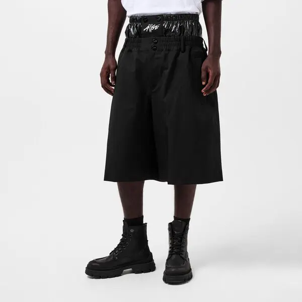 Moncler Solid Color Printed Shorts