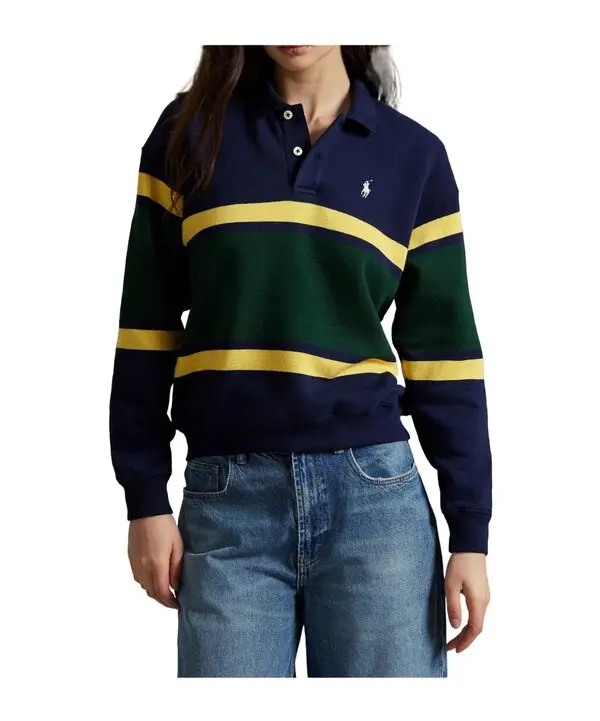 Polo Ralph Lauren Striped Collared Sweatshirt